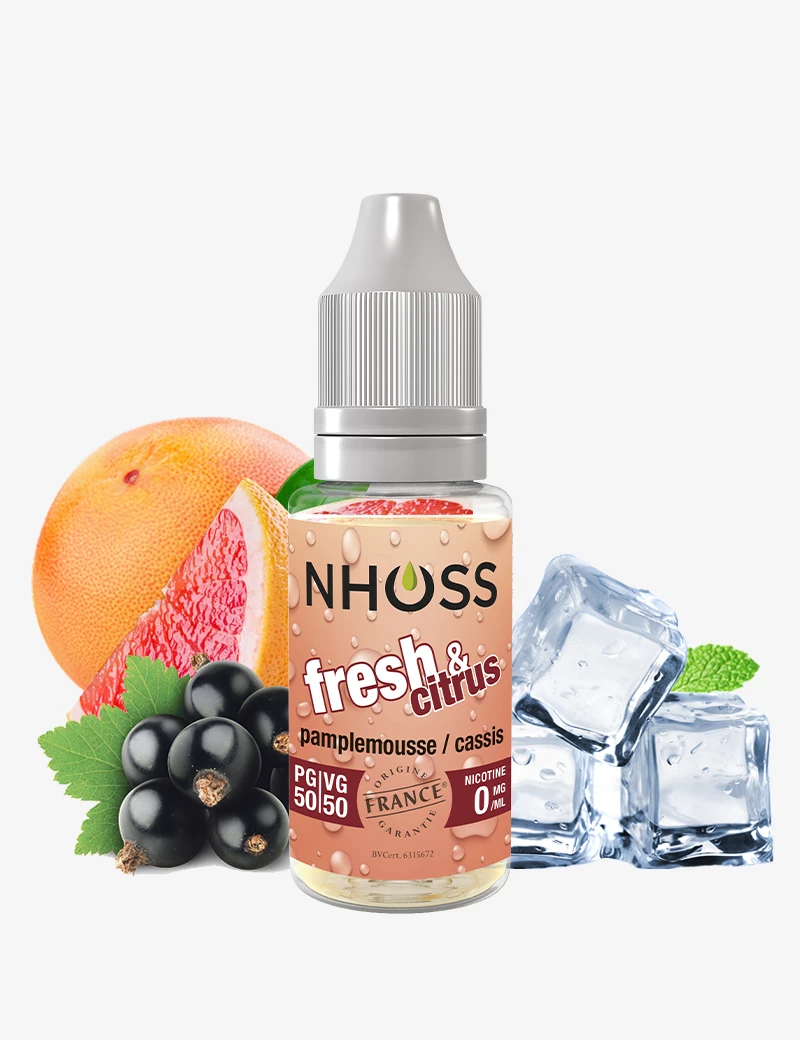 E-liquide FRESH & CITRUS pour cigarette électronique Teneur en nicotine ...